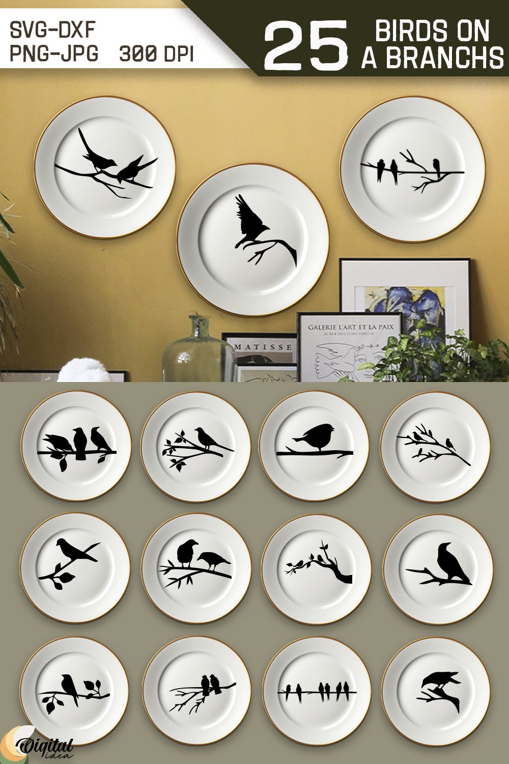 Birds On A Branch SVG Bundle. Birds SVG. Birds On Tree SVG