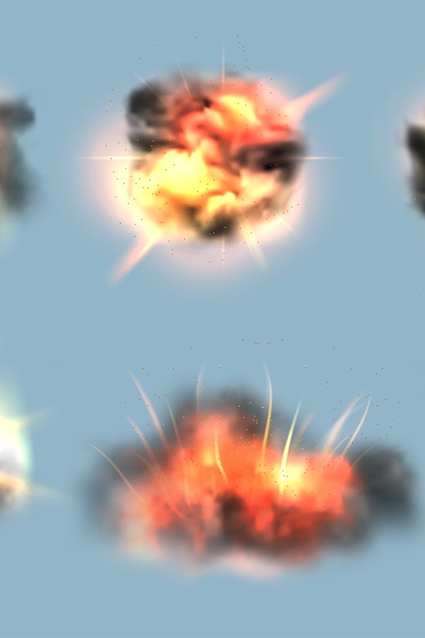Dynamite exploded effects. Realistic bomb explosion with fir