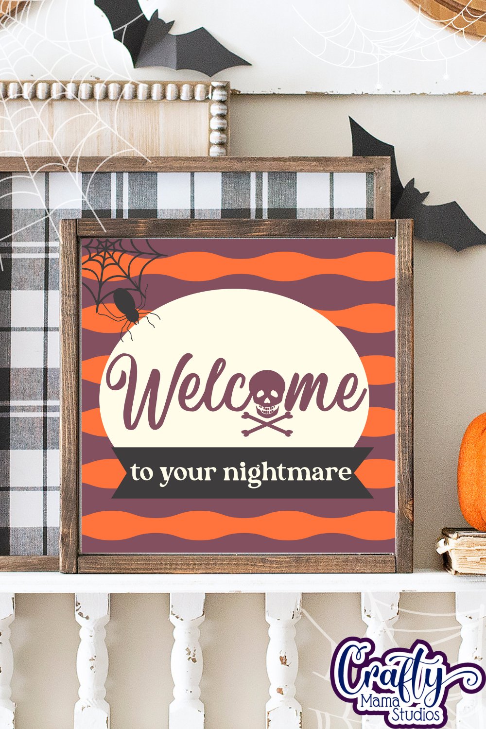 Retro Halloween Sign Svg, Welcome To Your Nightmare