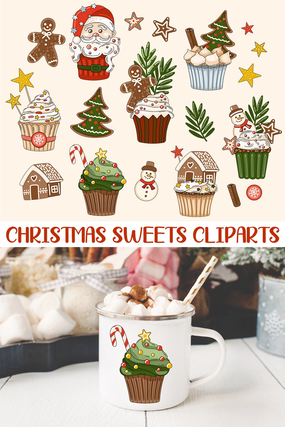 Christmas Sweets Clipart / Christmas Clipart Bundle