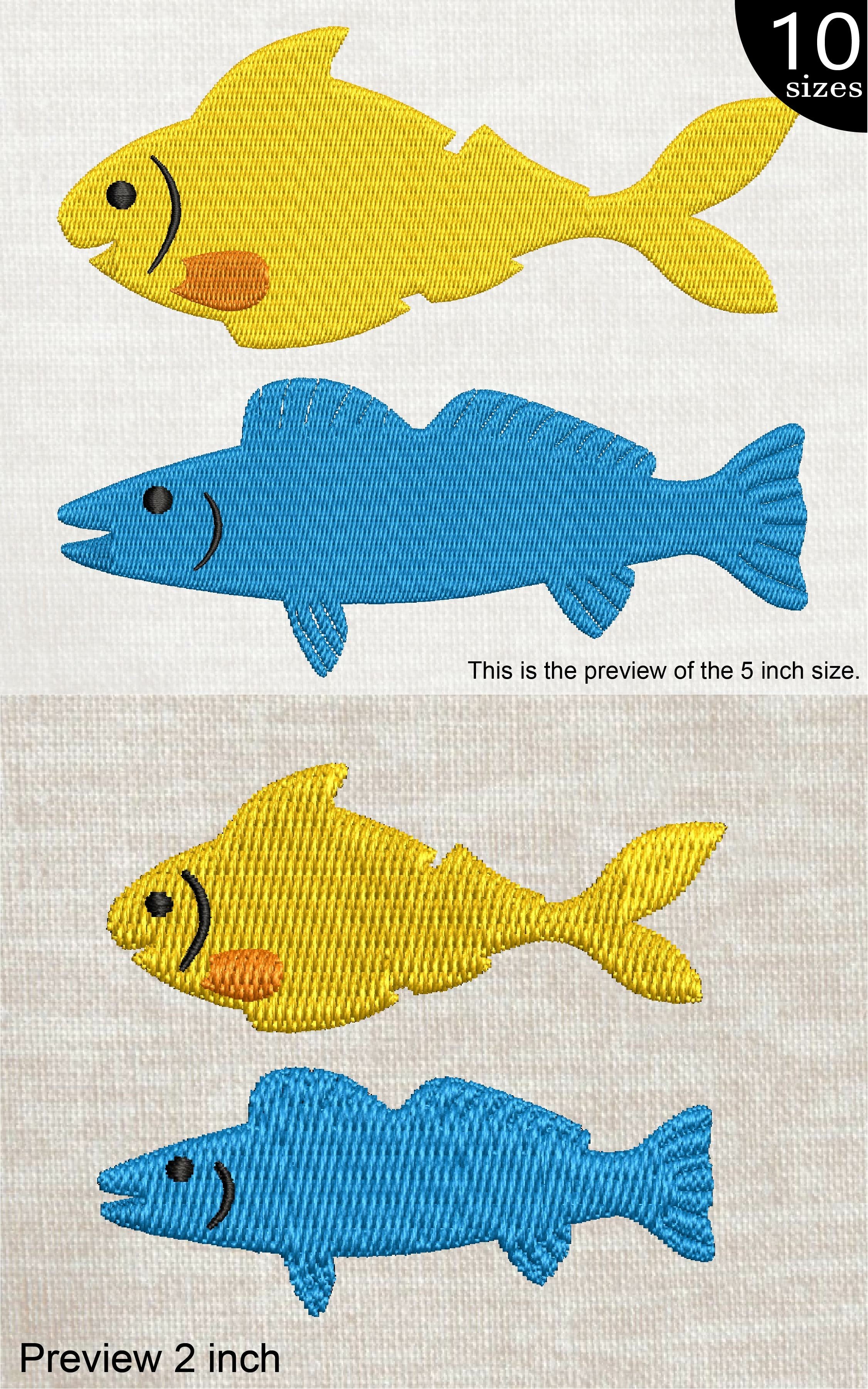 Fishes - Embroidery Files - 9e
