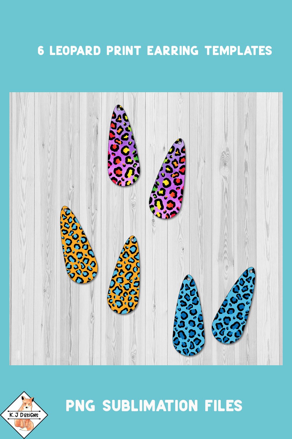 Leopard Print Earring Templates | Sublimation Designs