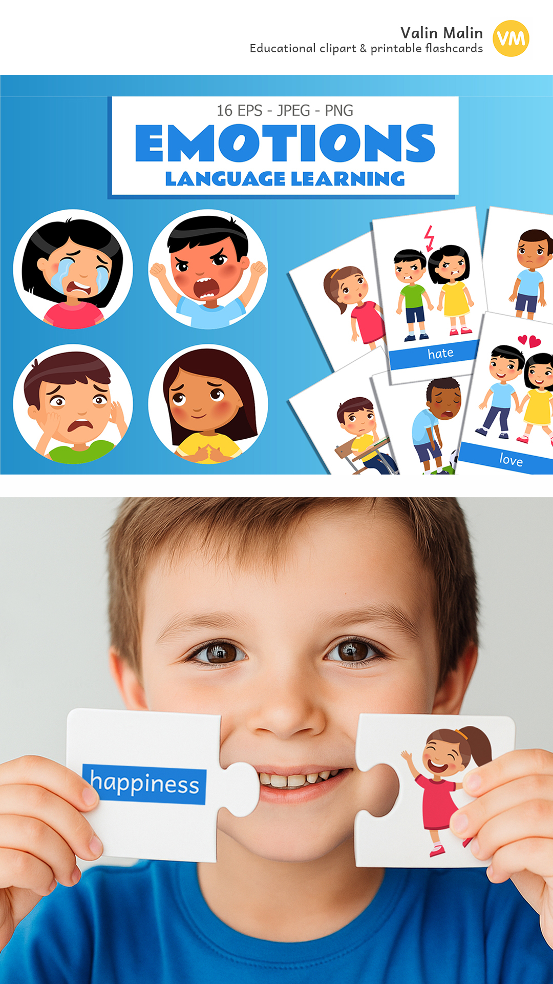 Educational Flashcards - Emotions Language (6099162)