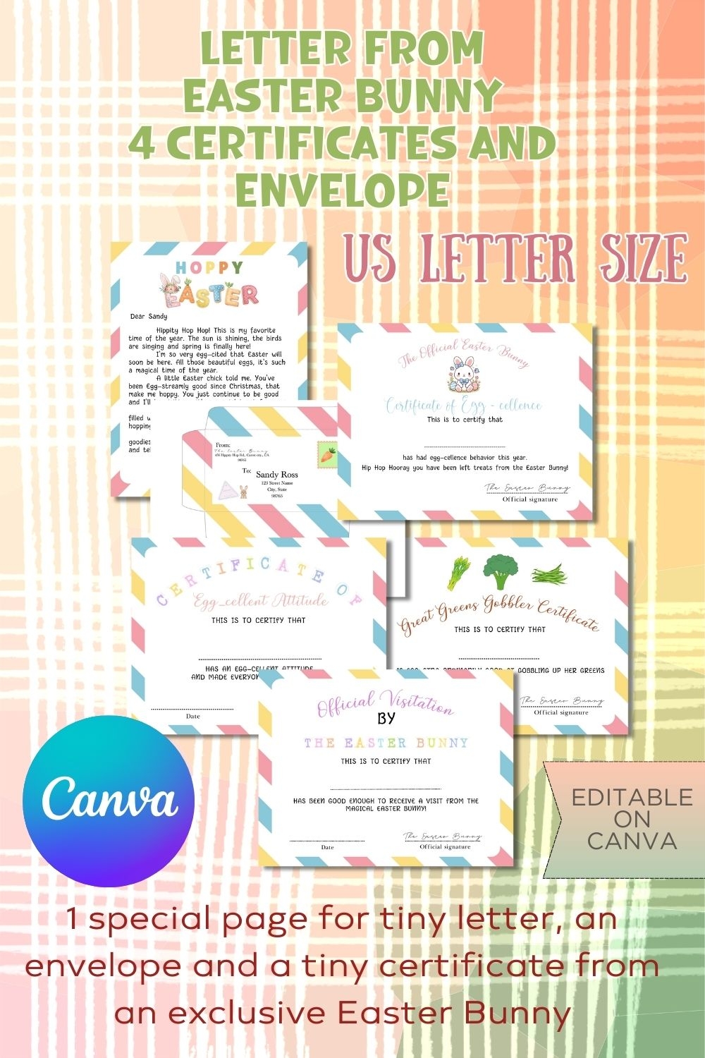 Letter from Easter Bunny #6 - Canva Template