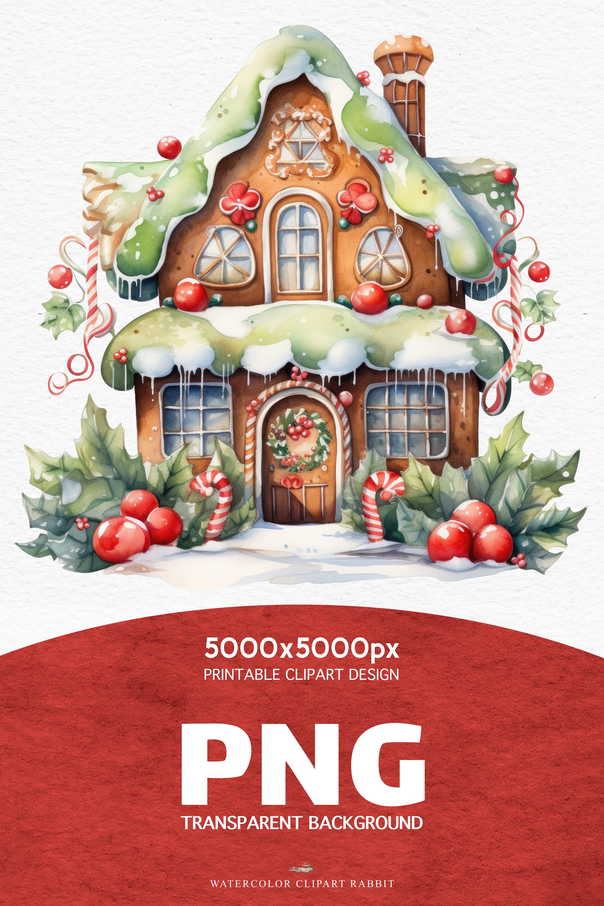 Christmas Gingerbread House Clipart Santa Winter PNG Decor