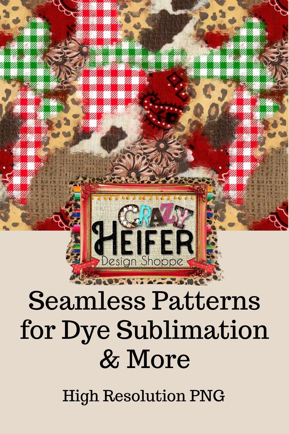 Christmas Western Seamless Pattern Cowboy Cowgirl (1590954)