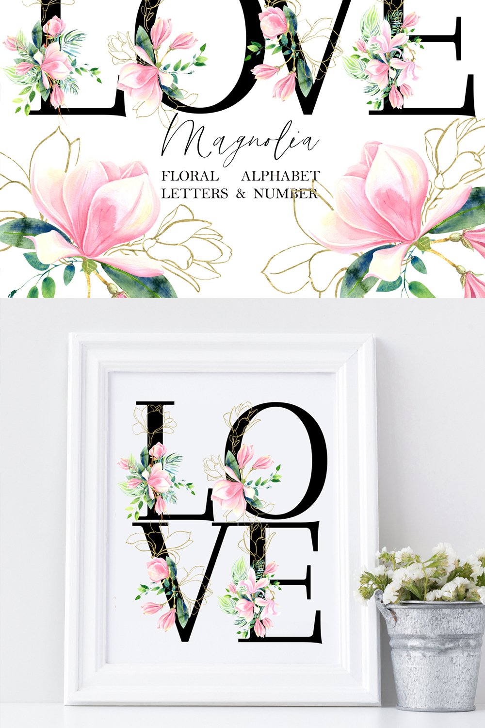 Magnolia Floral Alphabet (1237802)