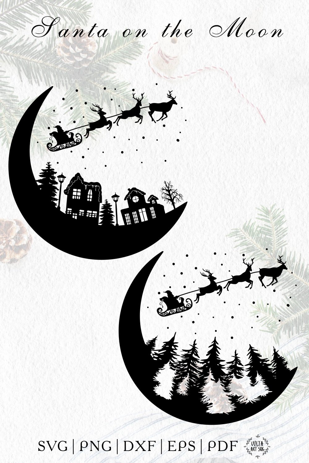 Flying Santa svg, Christmas town svg, Christmas (1657428)