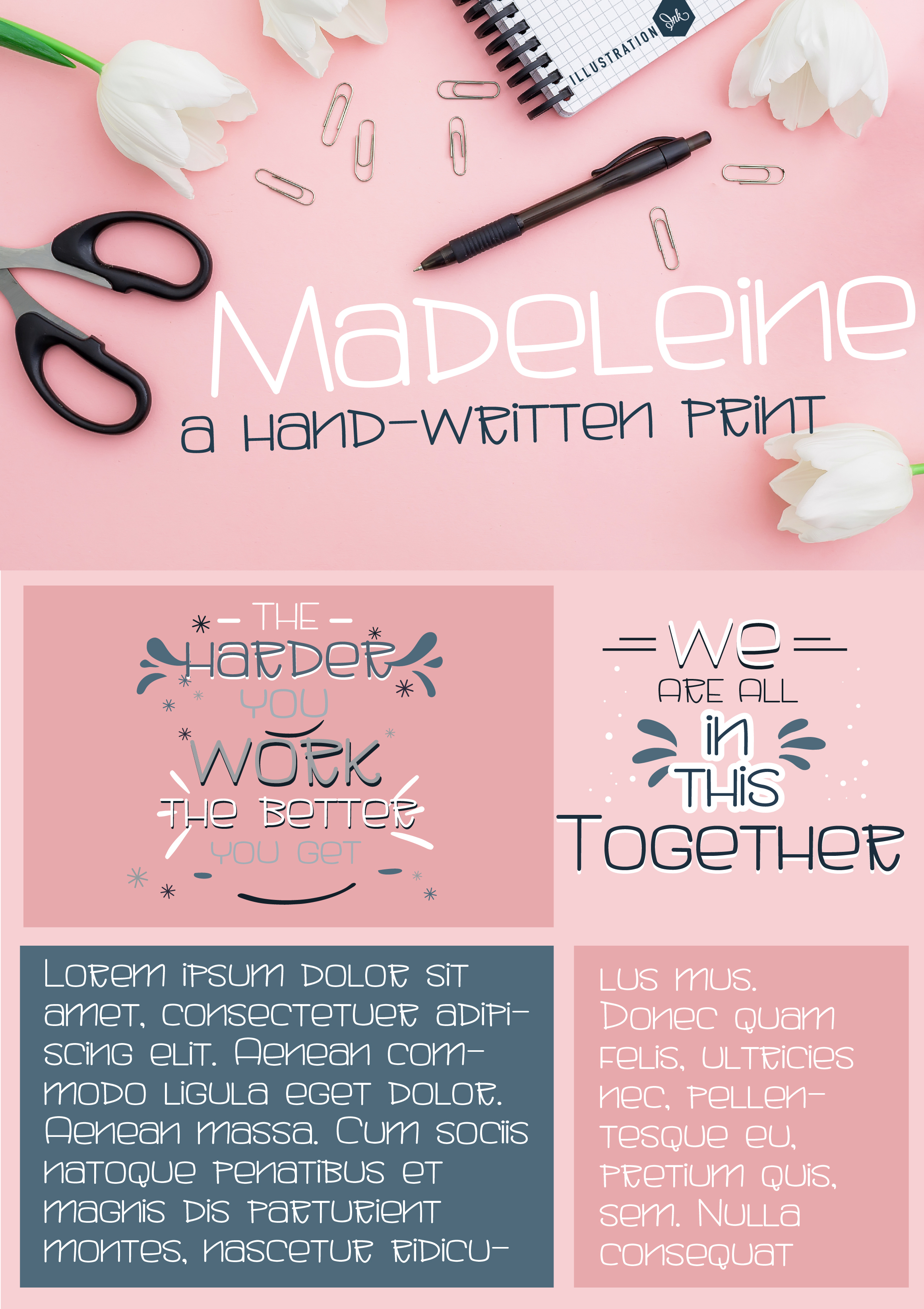 Hand-crafted font family perfect for teachers and crafters