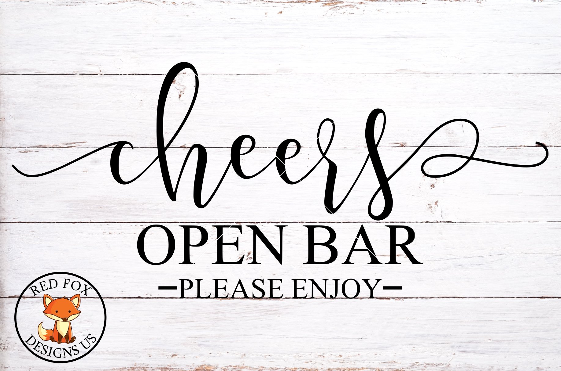 Cheers Open Bar Please Enjoy svg png dxf | Farmhouse Wedding