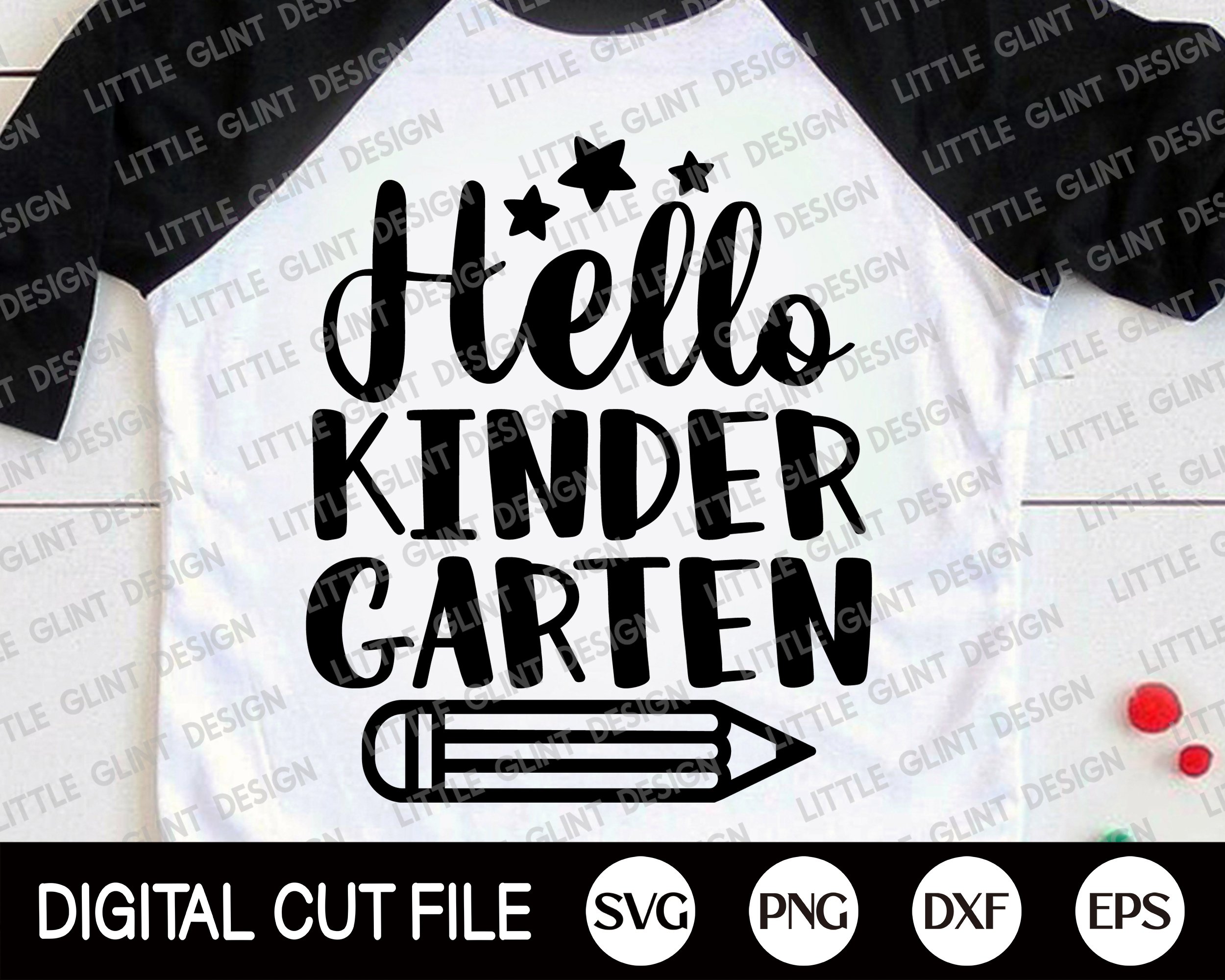 Hello Kindergarten Grade Svg, 1st Day of School Png, Kinder