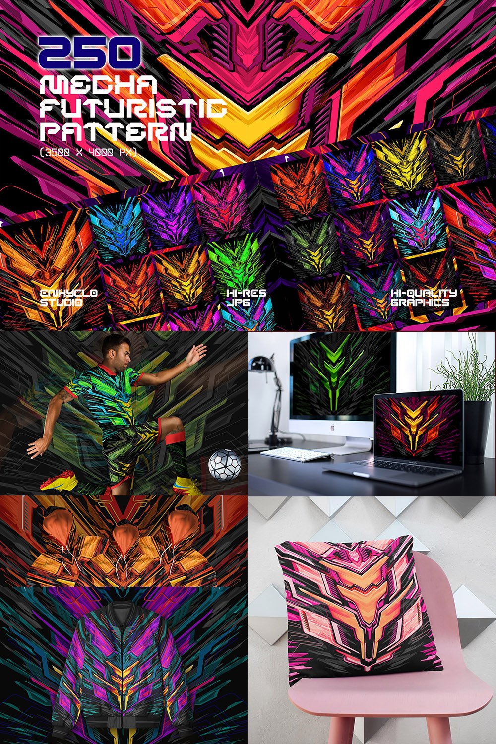 Cyberpunk Mecha Futuristic Pattern