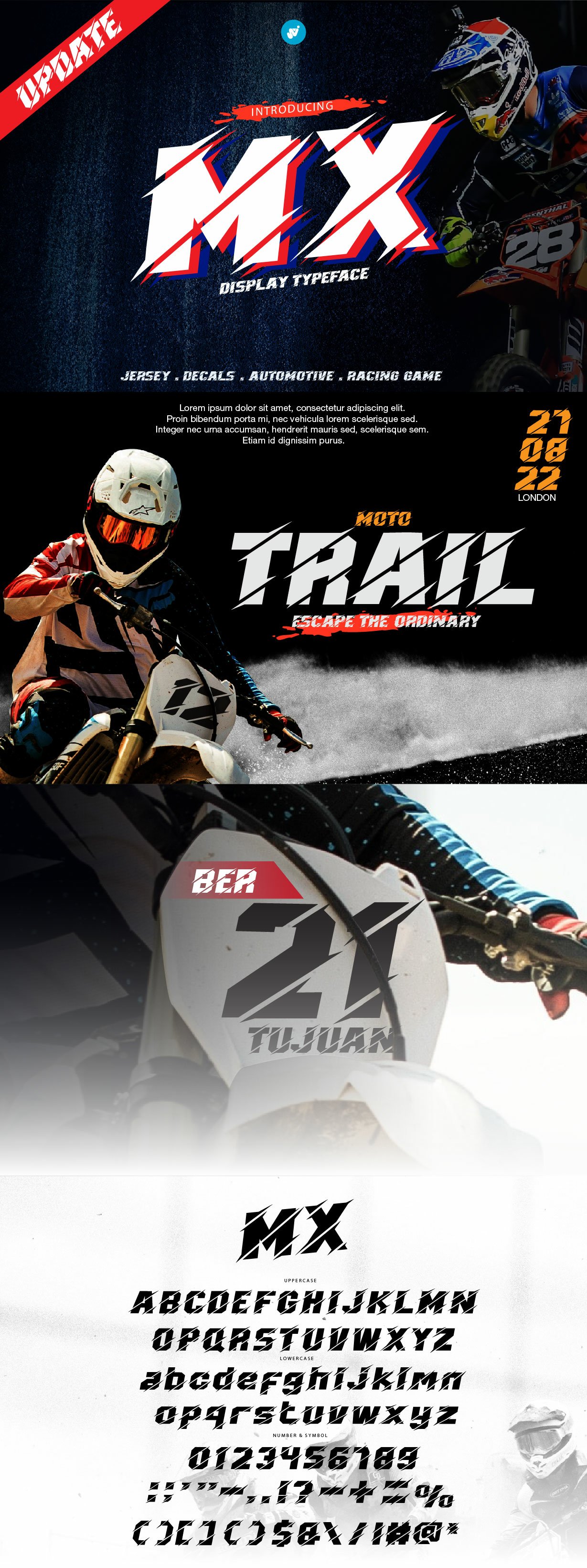 MX motocross font (690157)