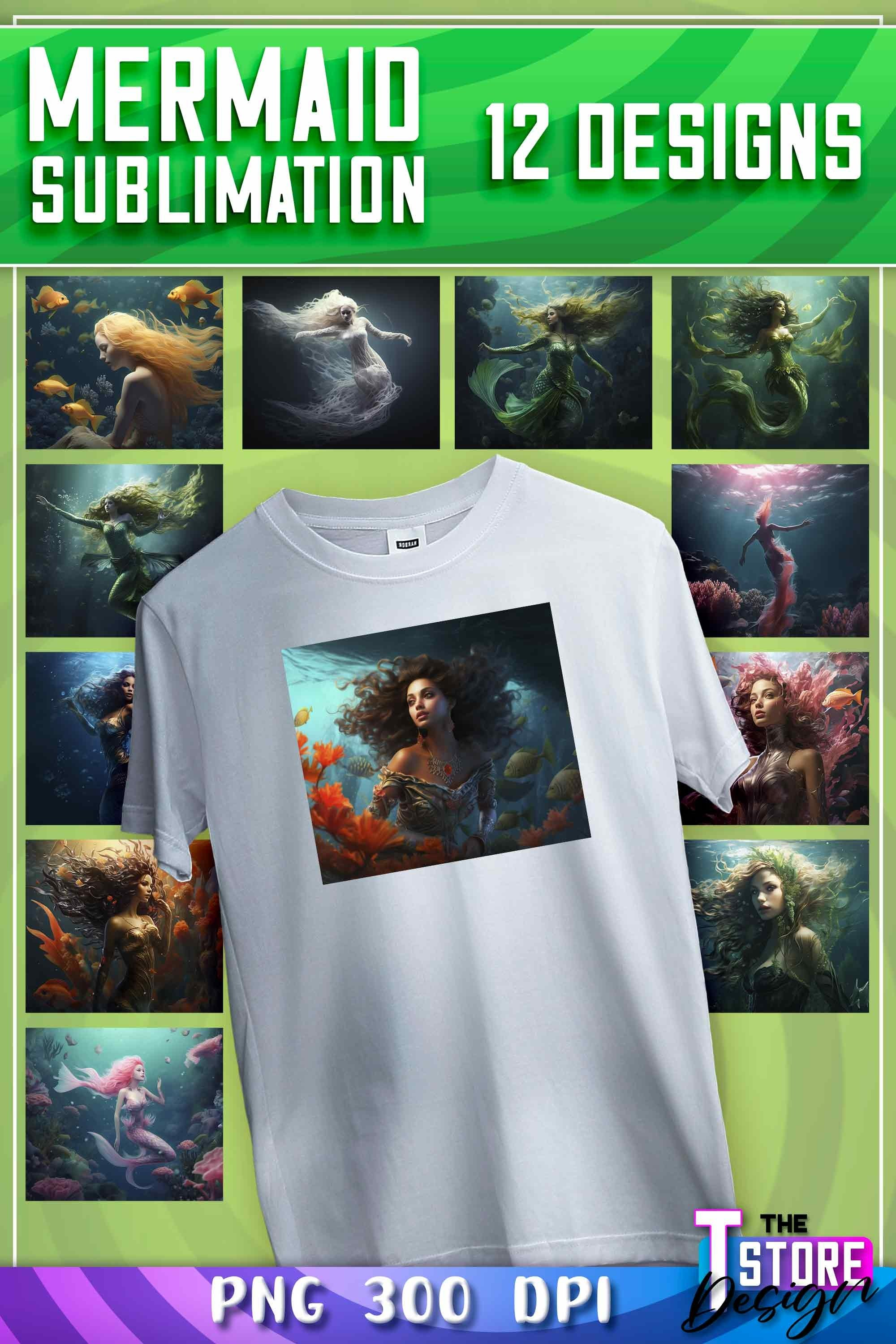 Mermaid Sublimation Bundle|Mermaid Sublimation Design|PNG