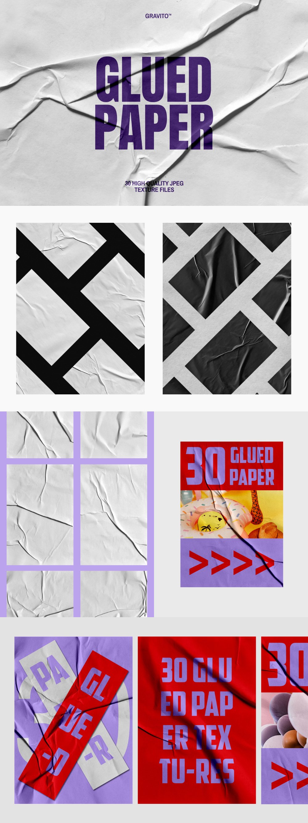 Glued Paper Textures