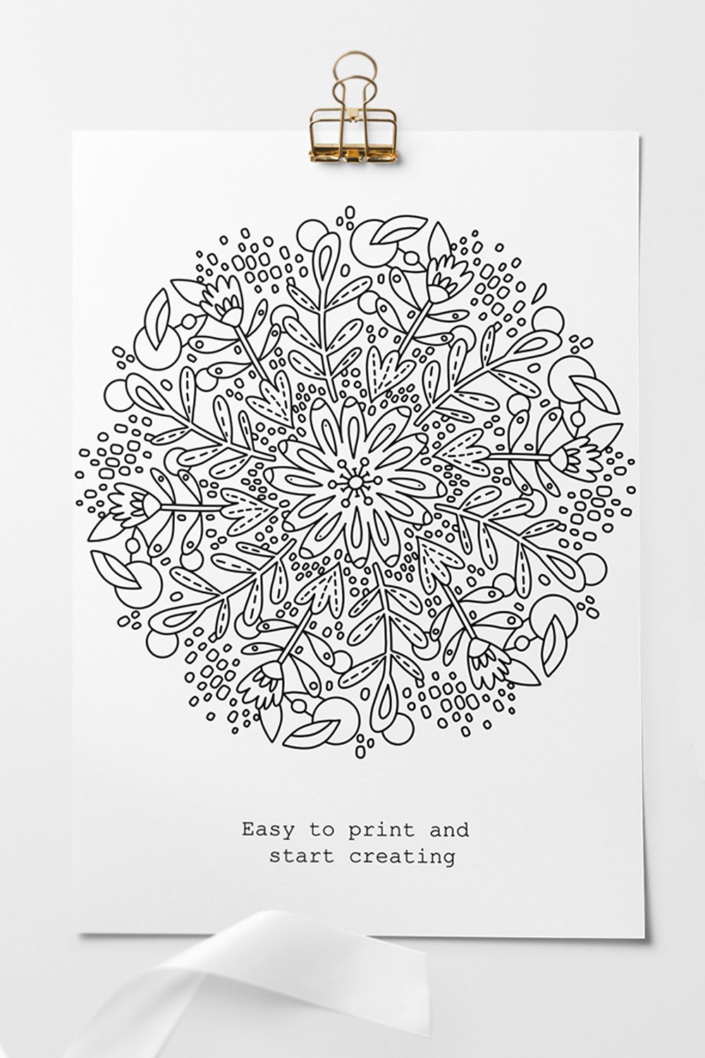 7 coloring pages for creativity. Flower coloring (1649427)