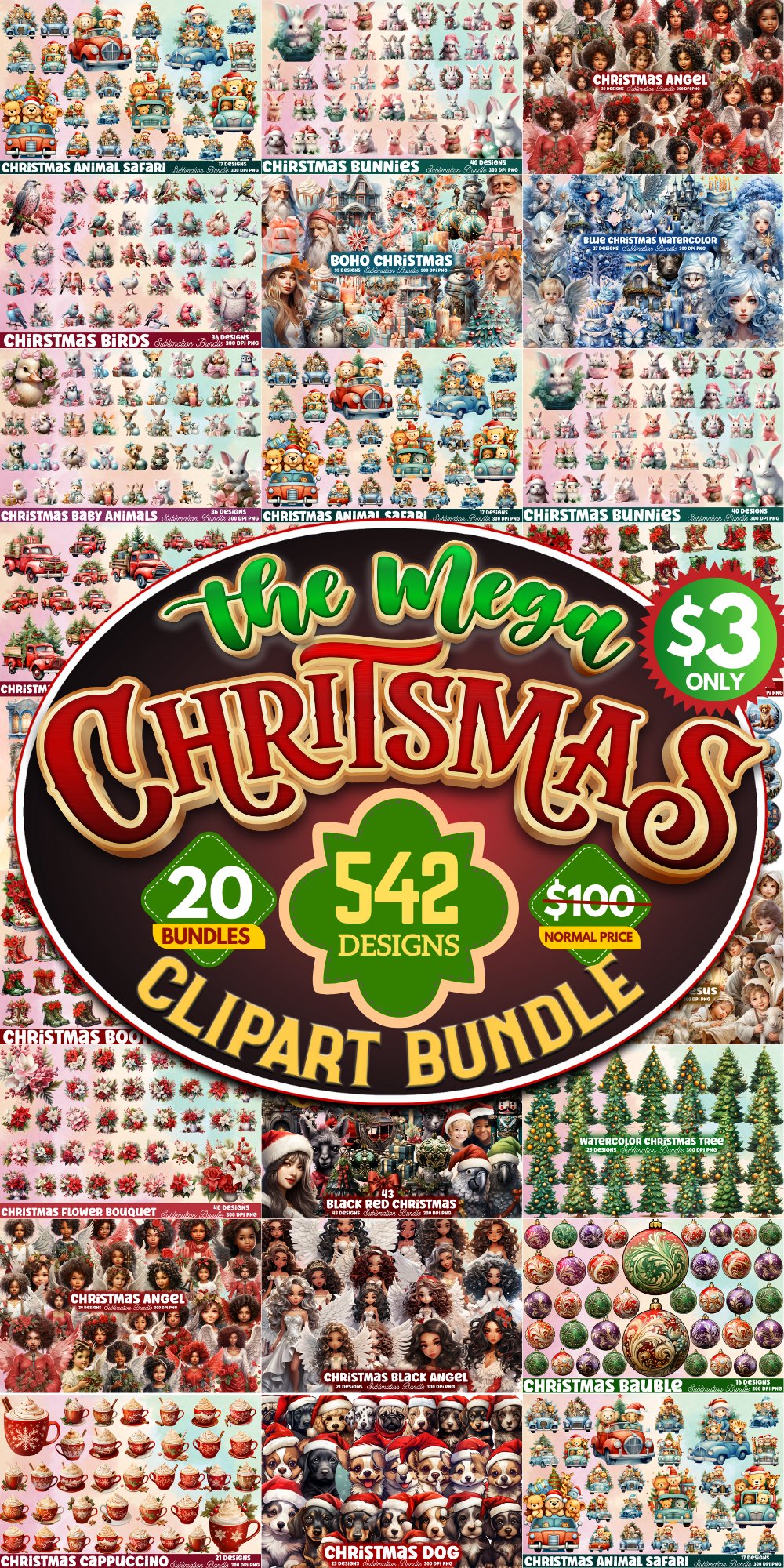 Christmas Mega Bundle, Mega Christmas SVG Bundle, Christmas