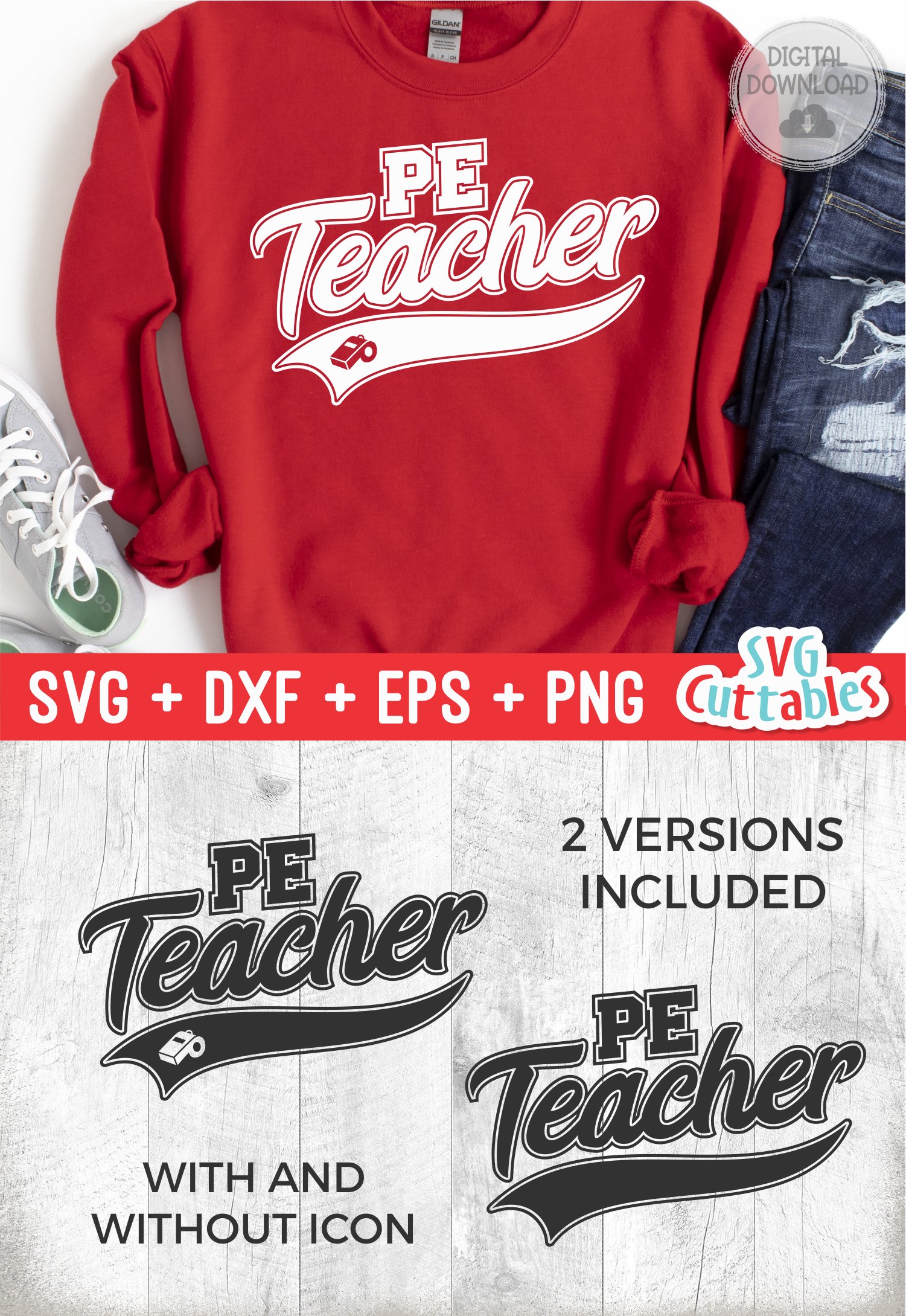 PE Teacher SVG | School Teacher Swoosh