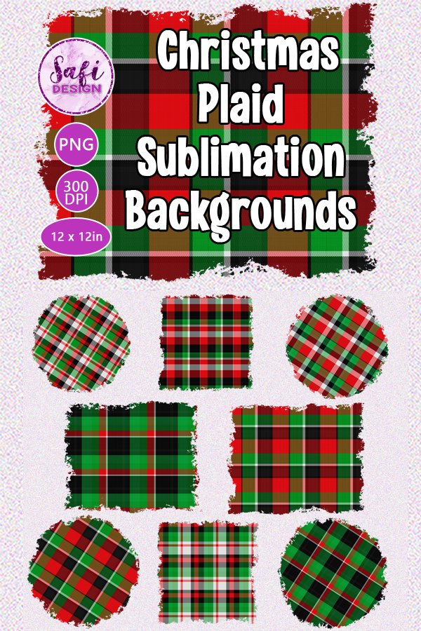 Christmas Plaid Sublimation Backgrounds