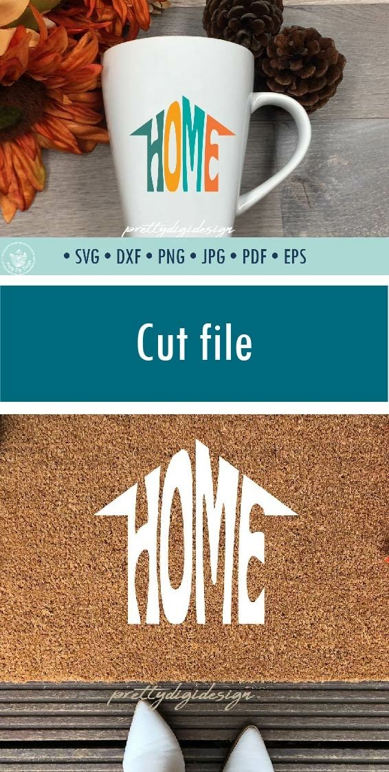 Home SVG cut file in a house shape