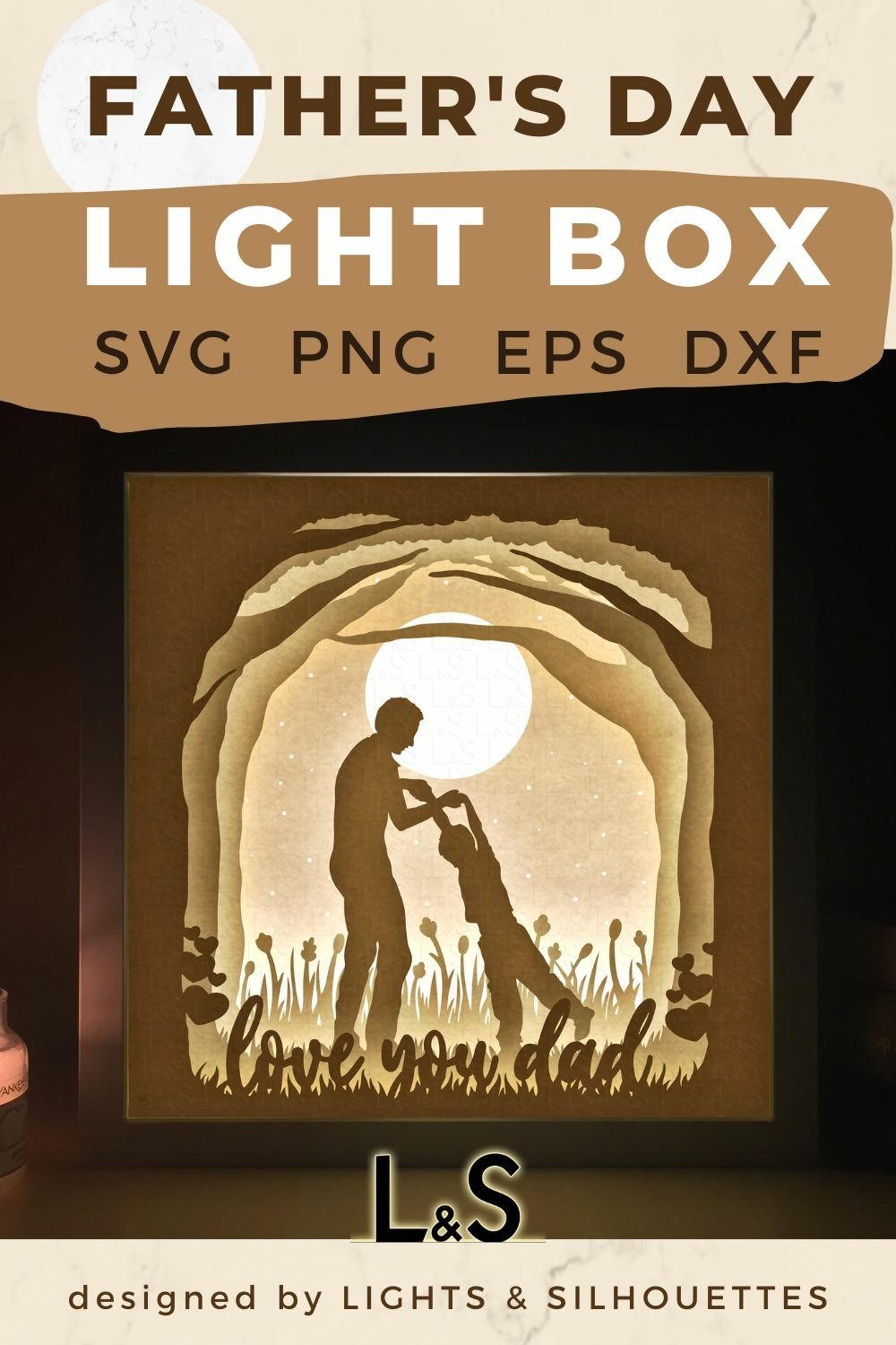 Dad and Son Shadow Box File | Layered Father's Day File