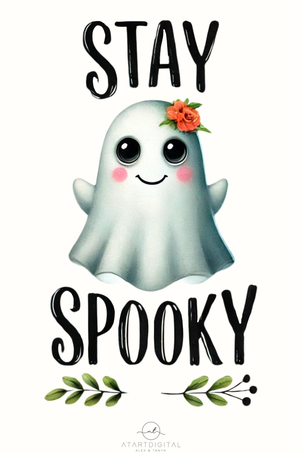 Stay Spooky, Vintage Ghost Print,Retro Halloween Sublimation