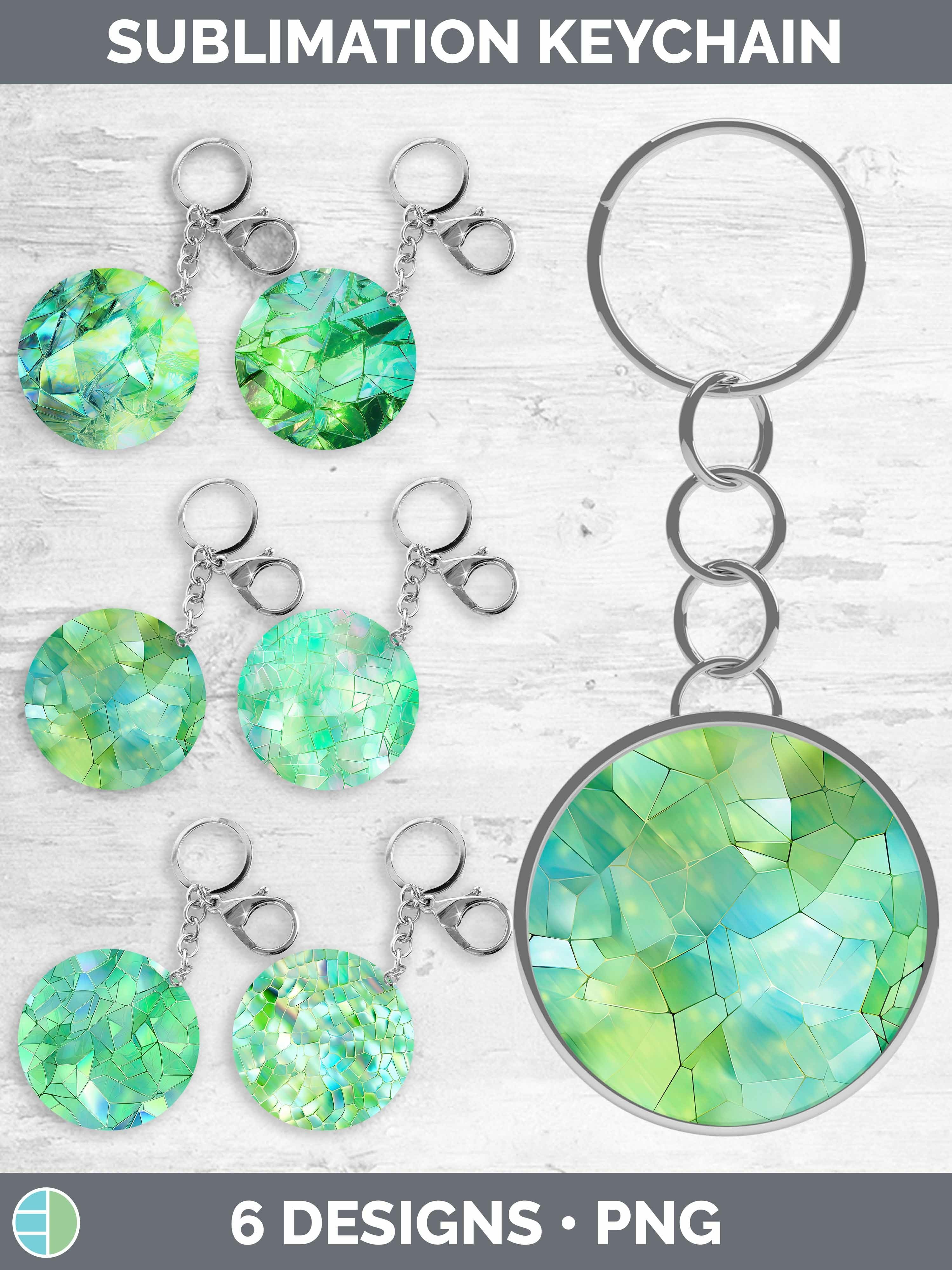 Holographic Spring Green Keychain | Bundle Keyring Designs