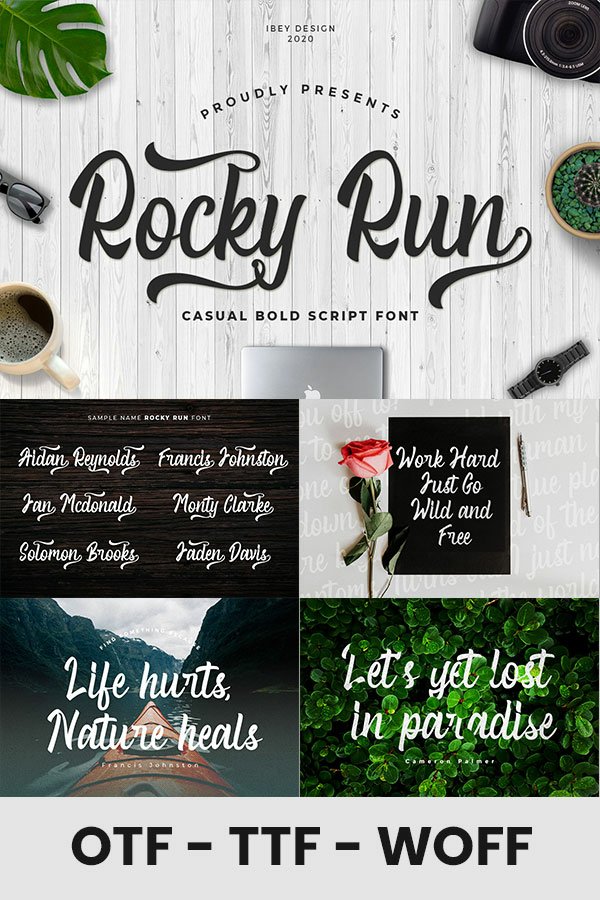 Rocky Run Bold Script font