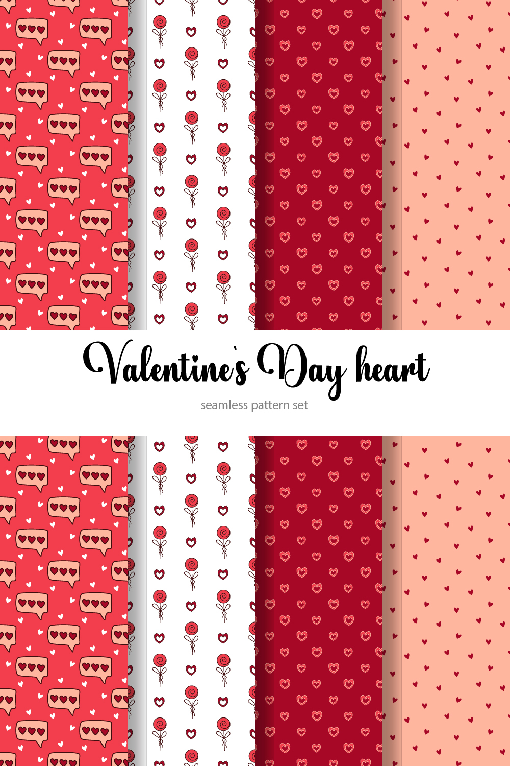Valentine's Day heart seamless pattern|digital paper