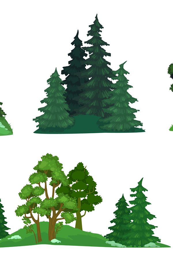 Forest trees. Green fir tree, forests pine (1013450)