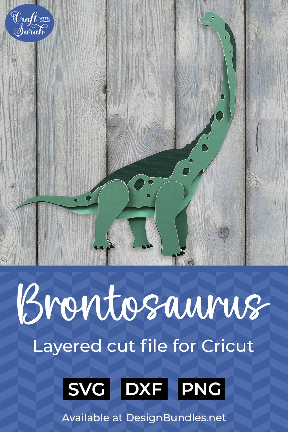 Brontosaurus SVG | Layered Brontosaurus Dinosaur Cutting Fil