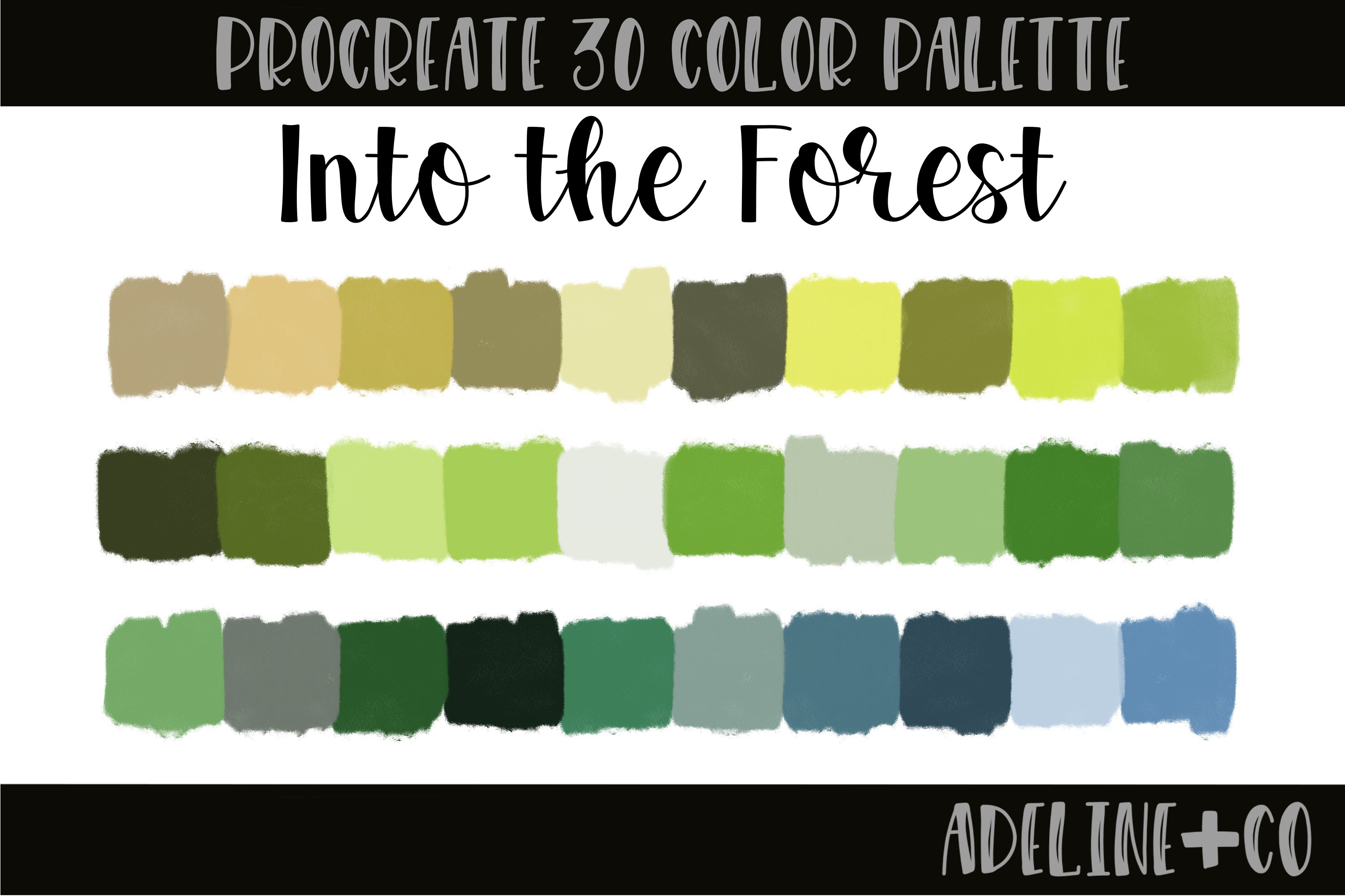 Into the Forest Procreate color palette