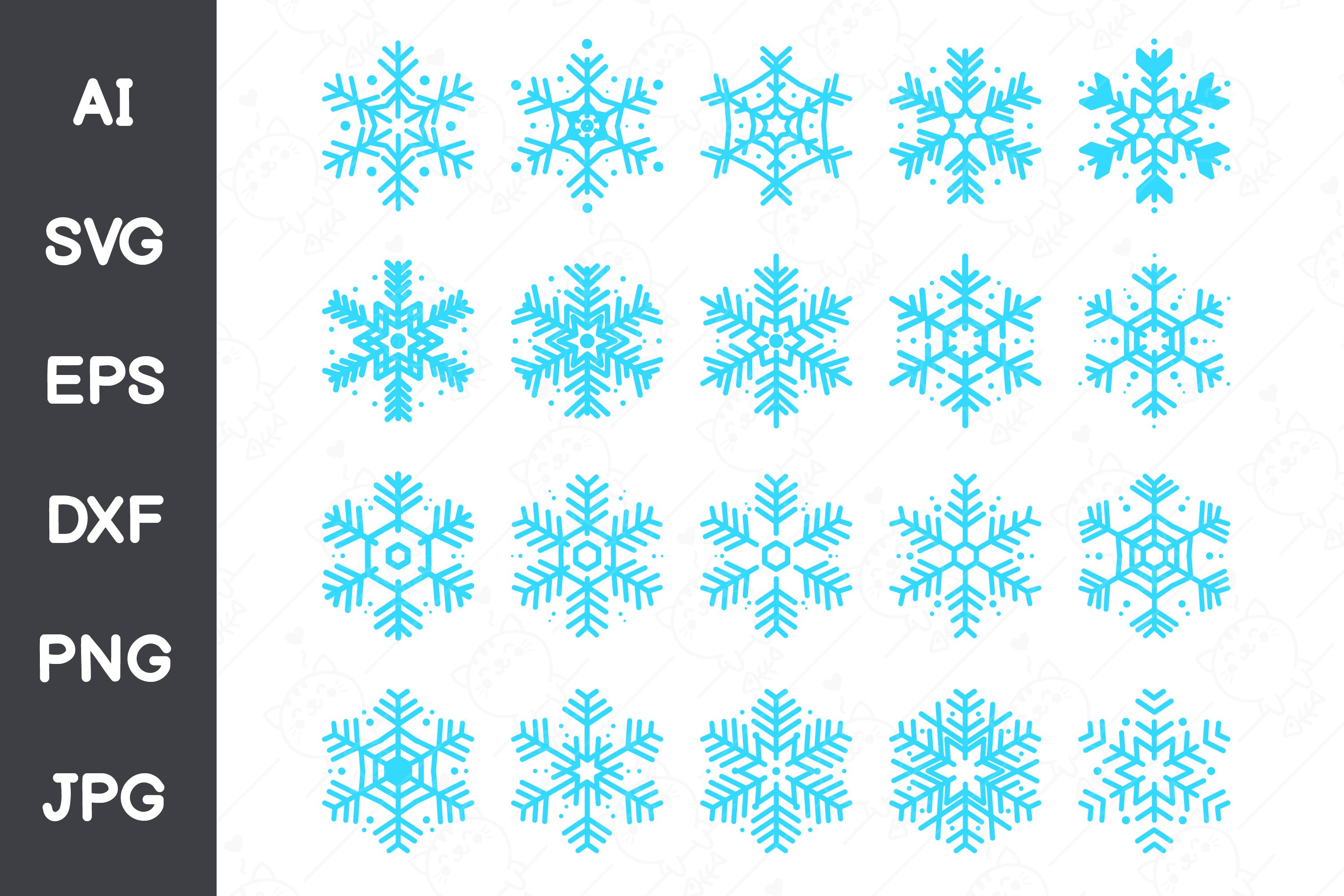 Vector beautiful snowflake design collection. svg (963392)
