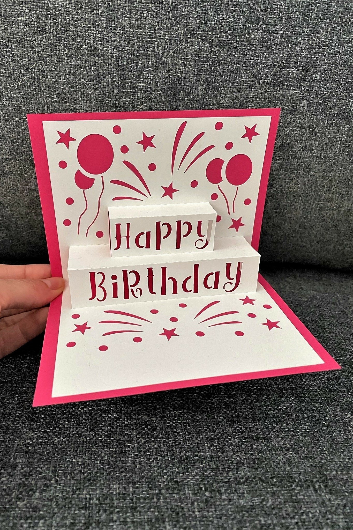 Happy Birthday Cut Card | Paper cutting | Pop Up Card SVG