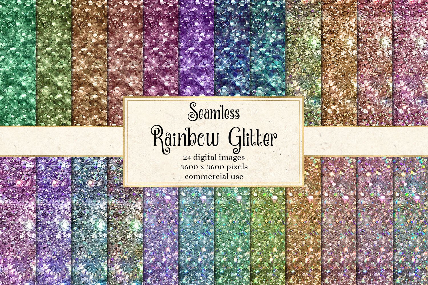 Rainbow Glitter Digital Paper (741733)