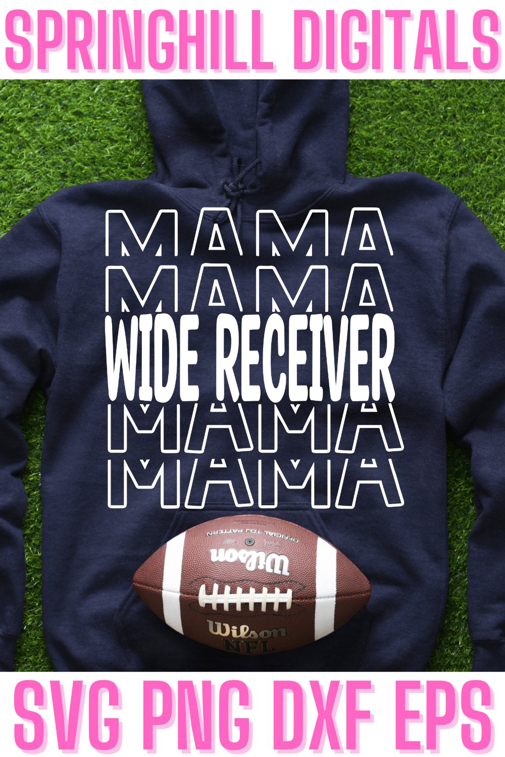 Wide Receiver Mama Svgs| Football Season T-Shirt Designs