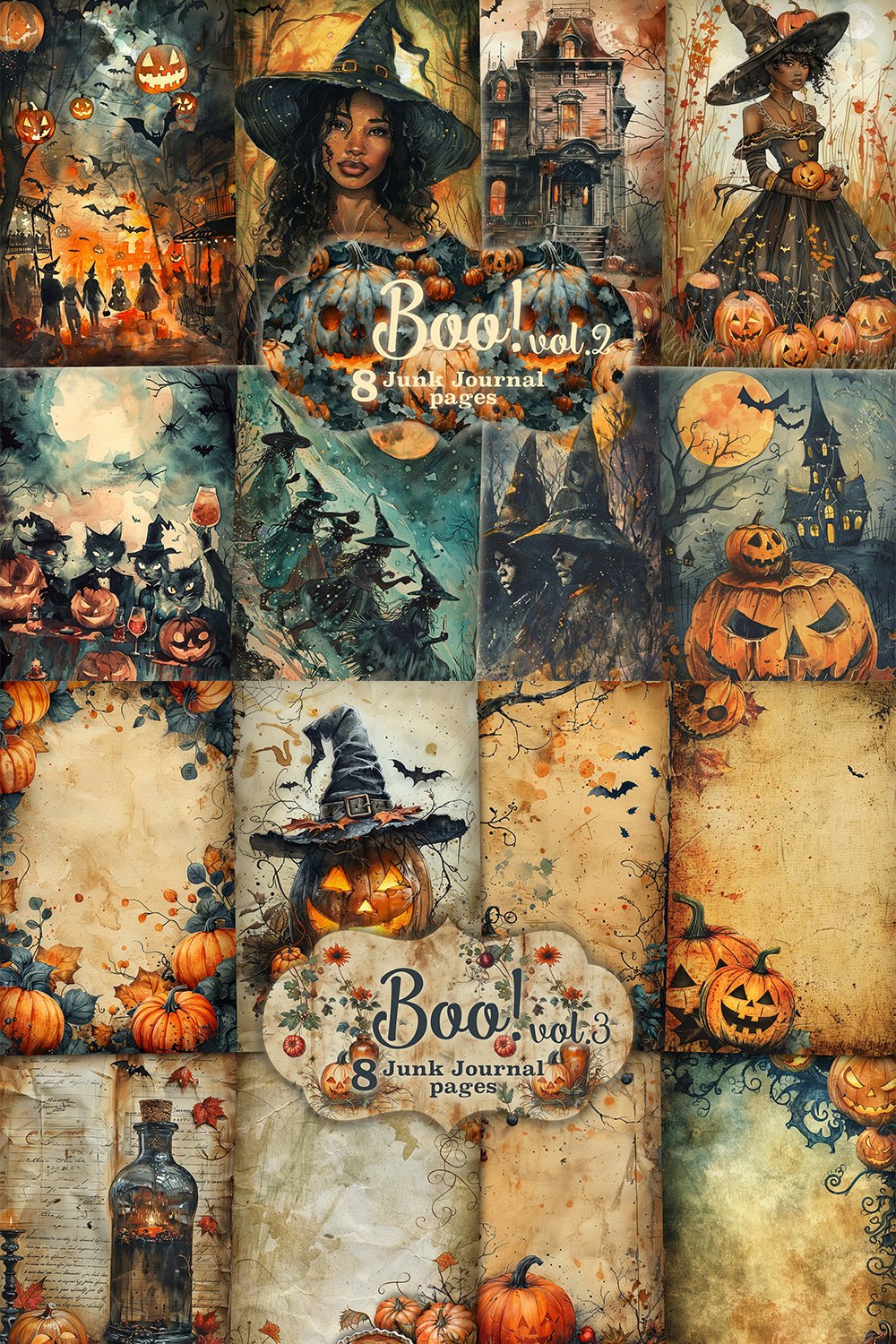 Boo Junk Journal Papers | Trick Or Treat Printable