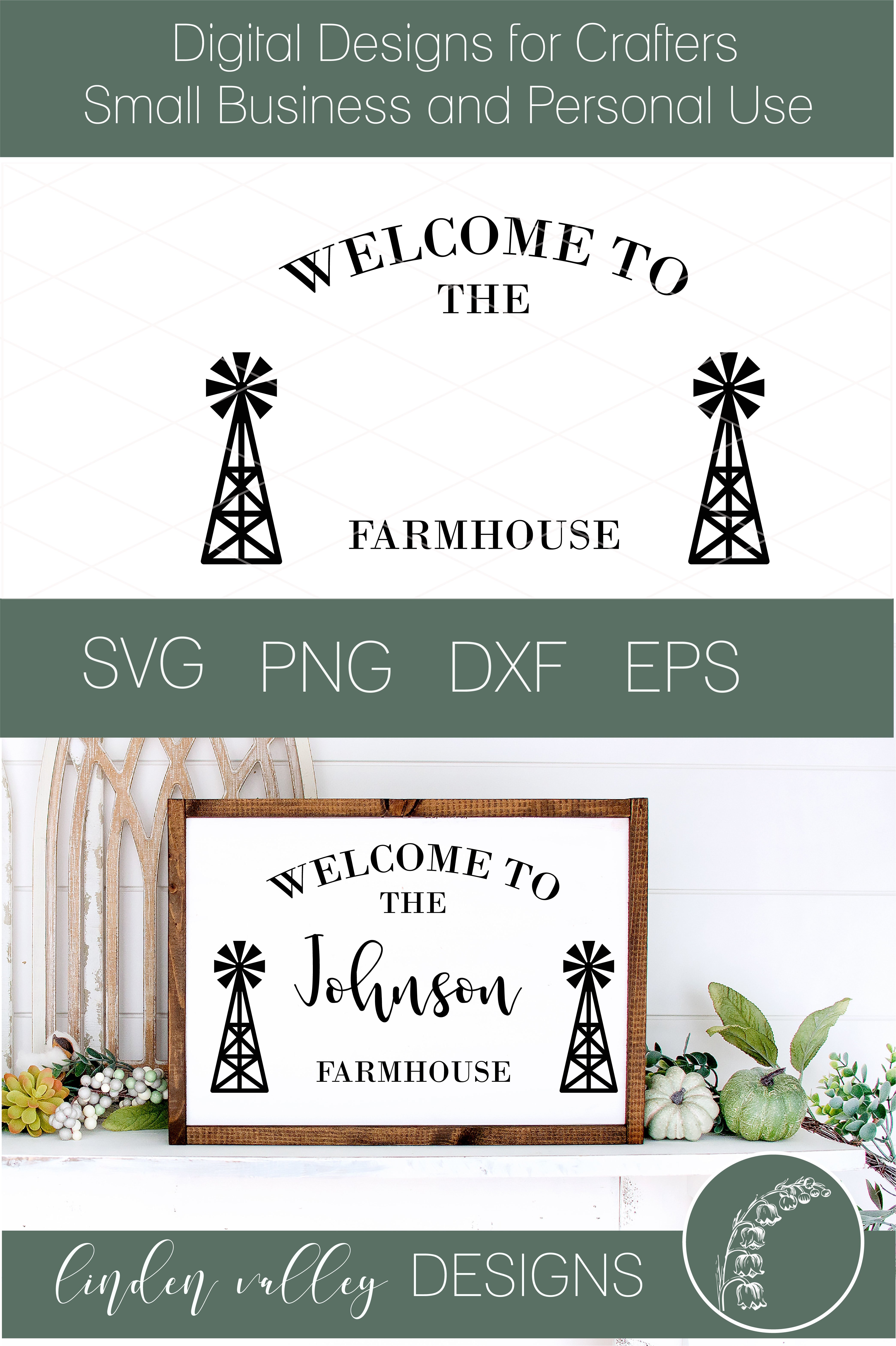 Farmhouse Monogram SVG-Windmill Family Monogram SVG