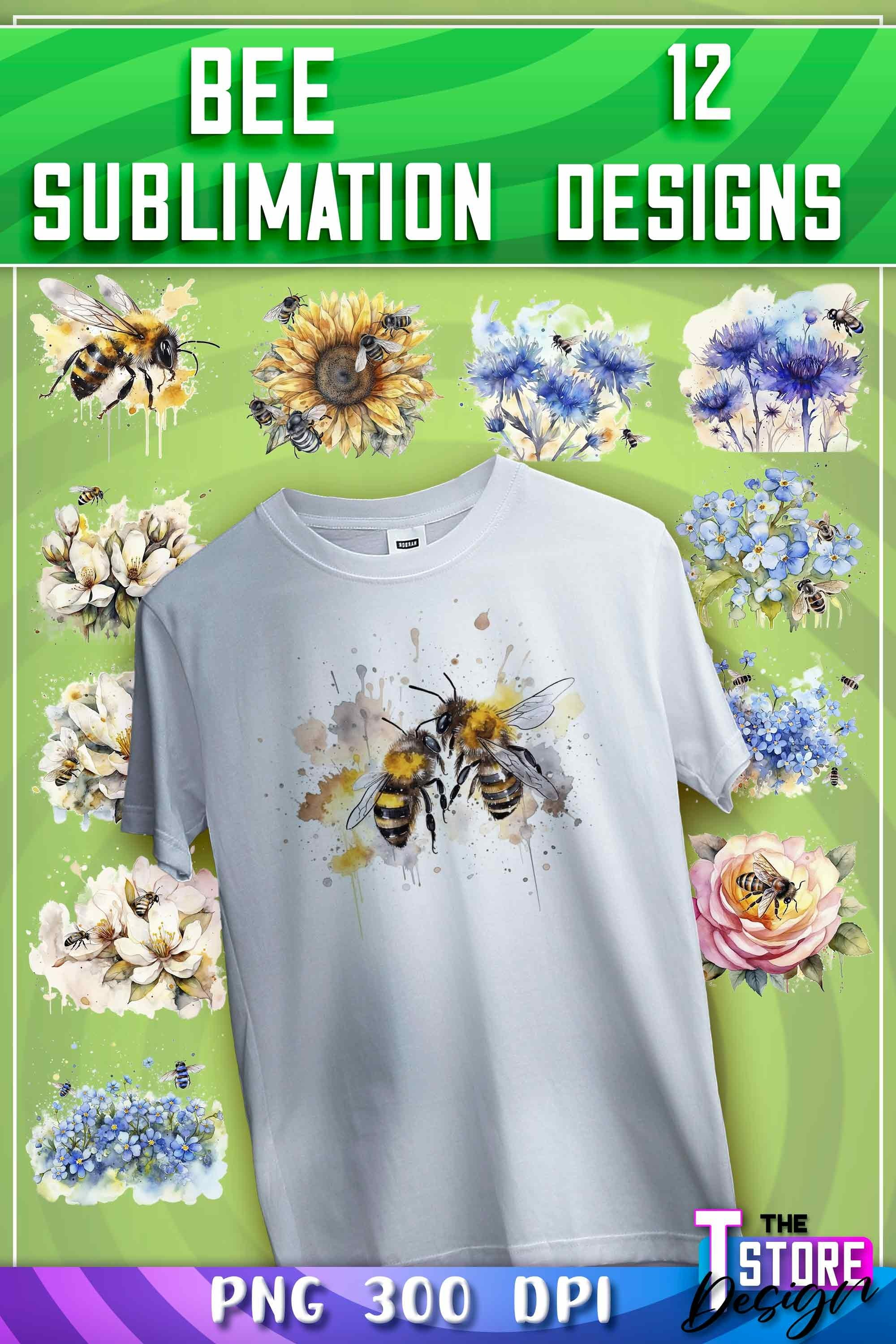 Bee Sublimation Bundle|Honey Bee PNG Design|Summer Bee PNG