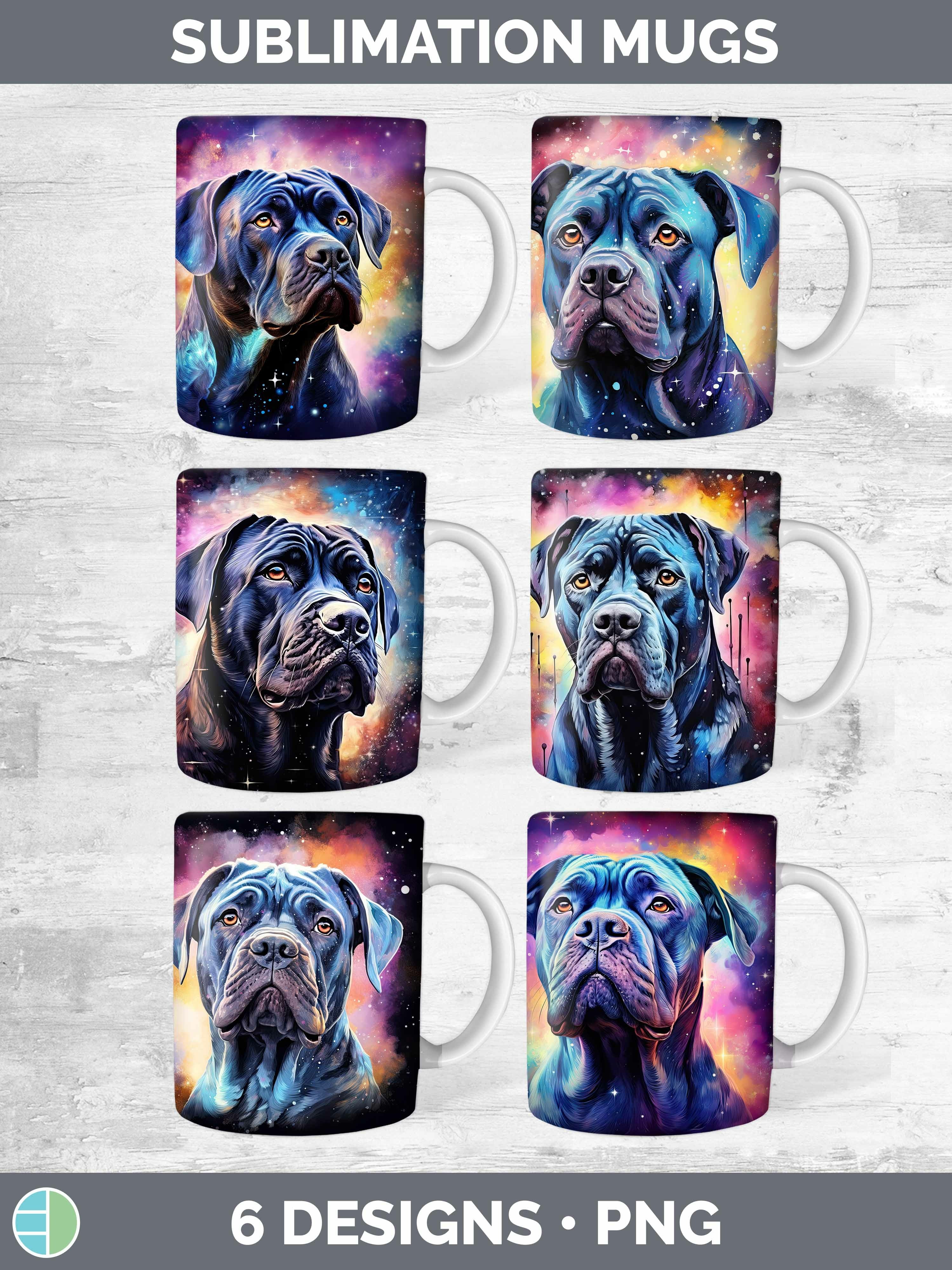 Galaxy Cane Corso Dog Mug Wrap | Bundle Coffee Cup Designs
