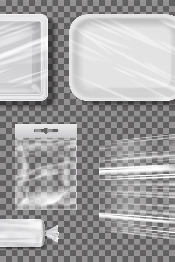 Transparent food packages from polythene