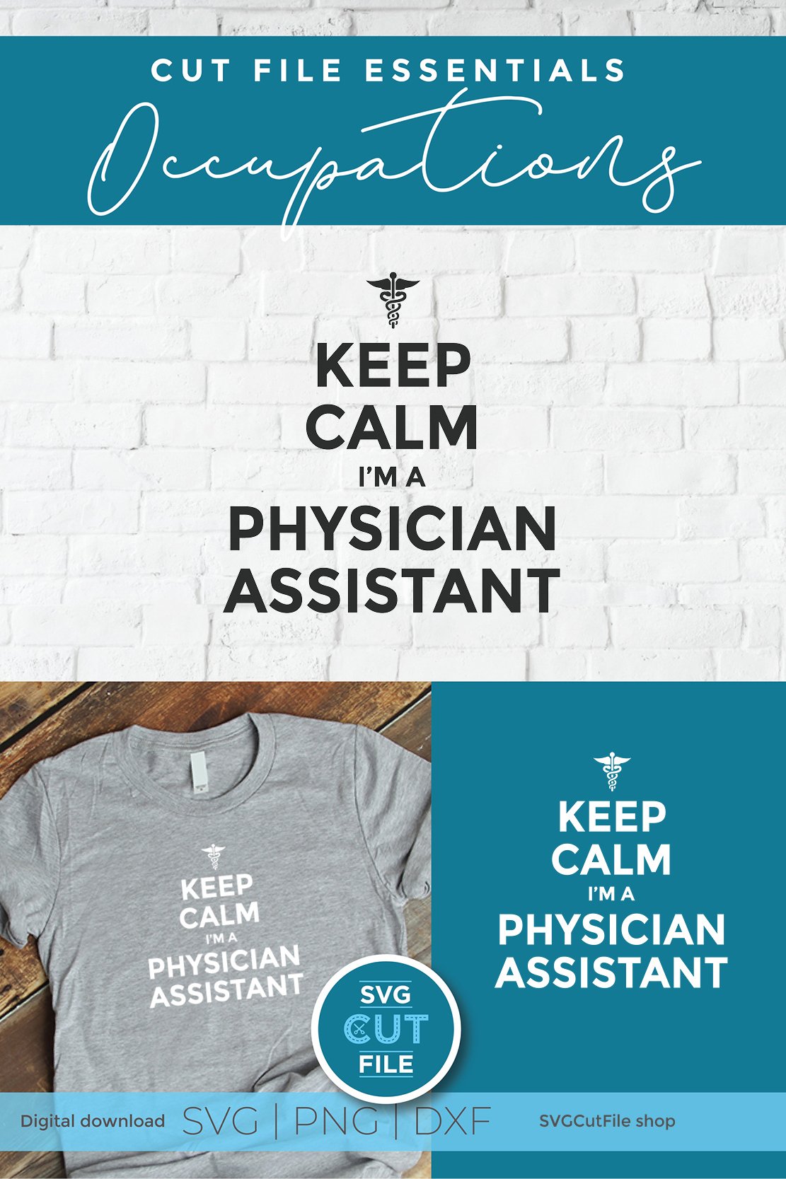 Physician assistant svg with keep calm