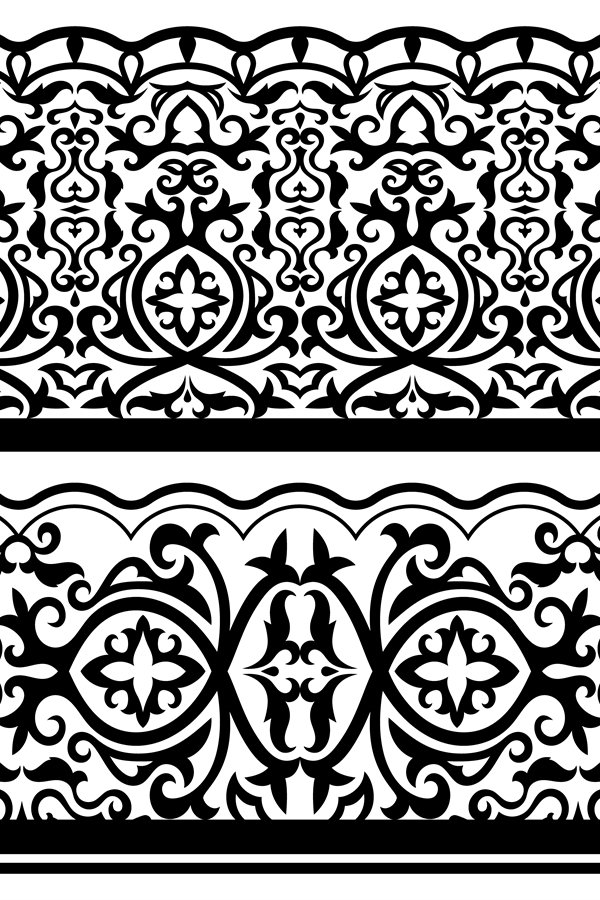 Traditional arabic seamless border