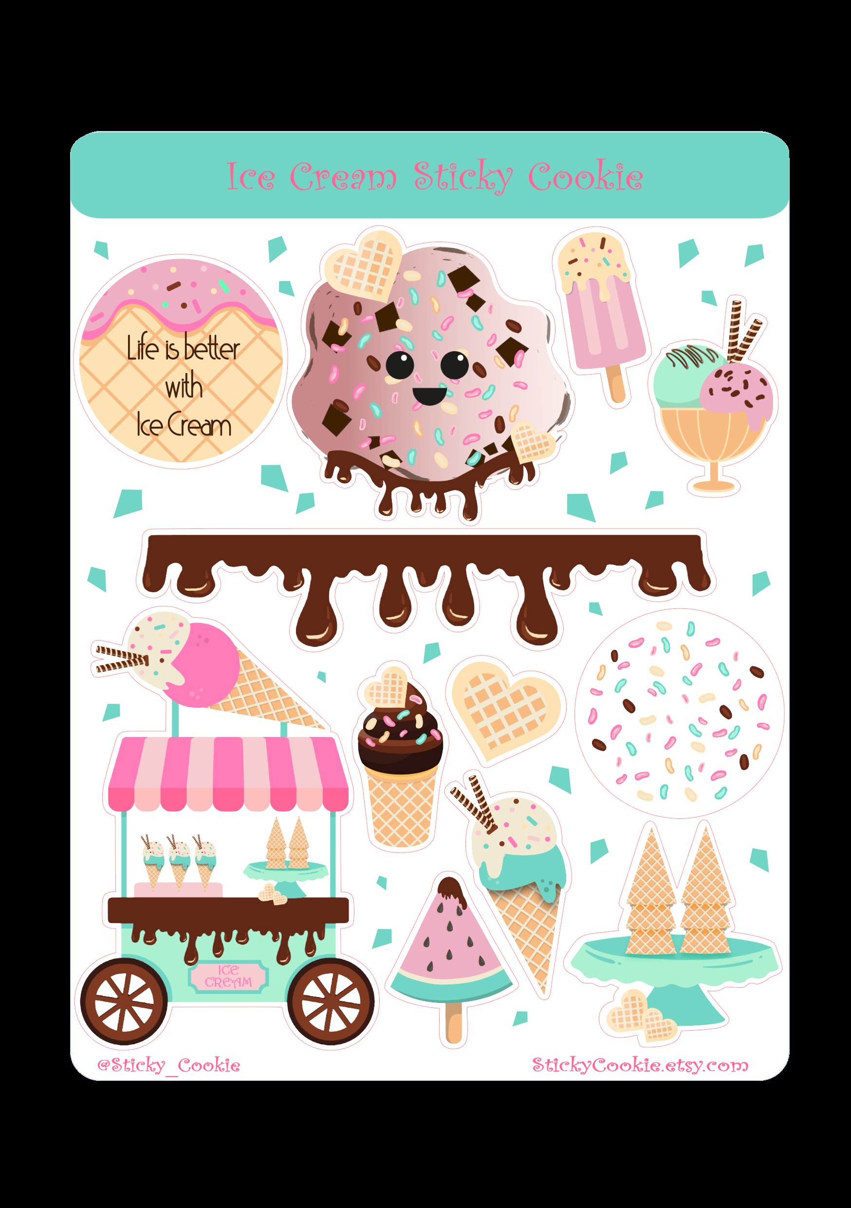 Digital Ice Cream Clipart