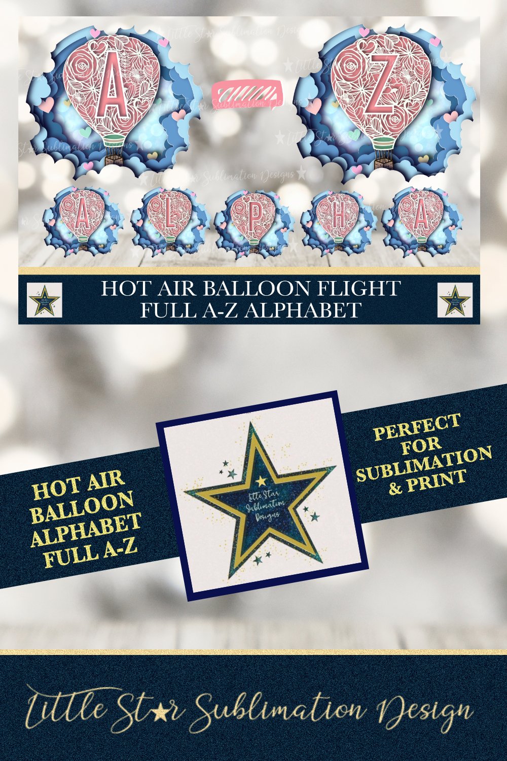 Hot Air Ballon Flight Full A-Z Alphabet