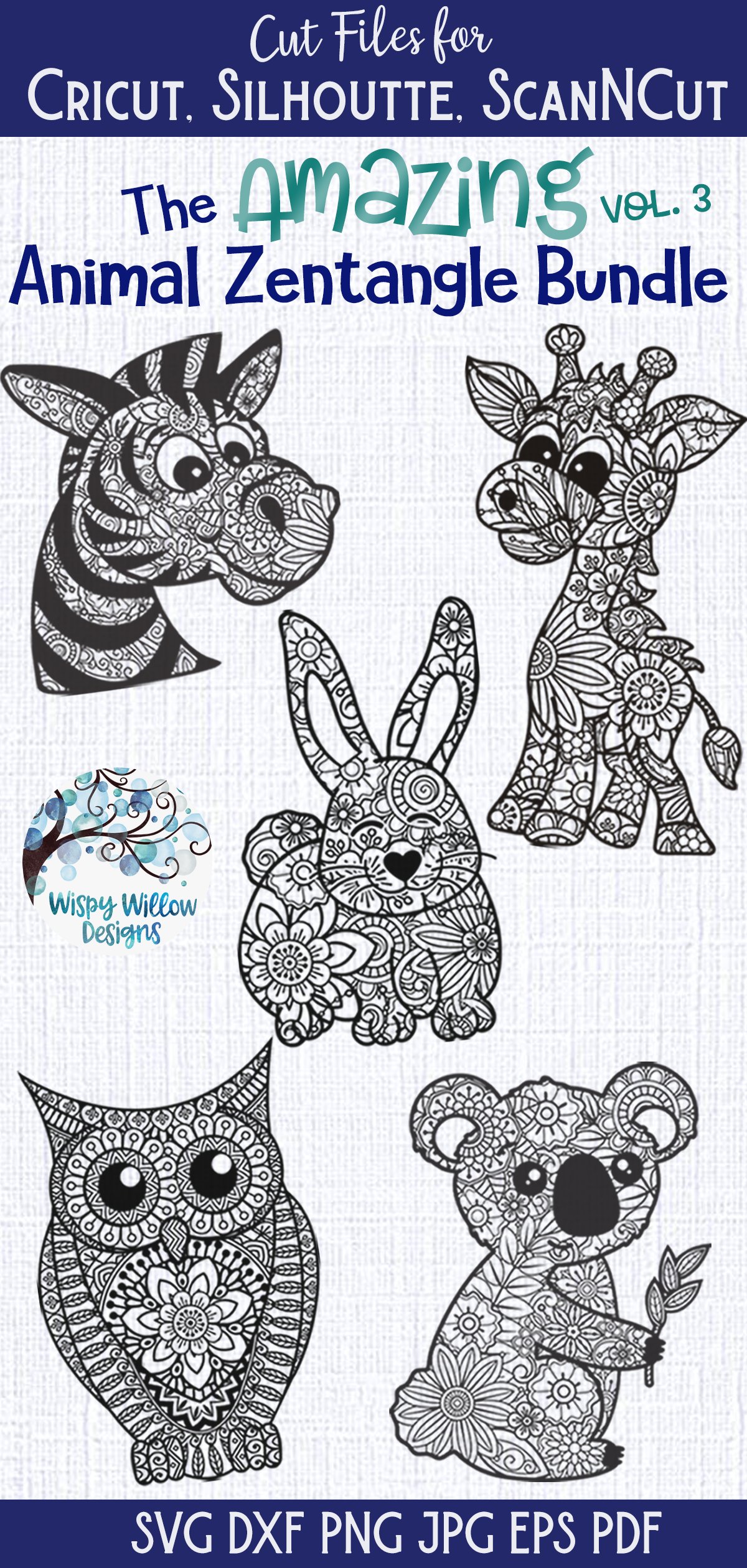 Amazing Animal Zentangle SVG Bundle Vol 3 | Animal (577299)