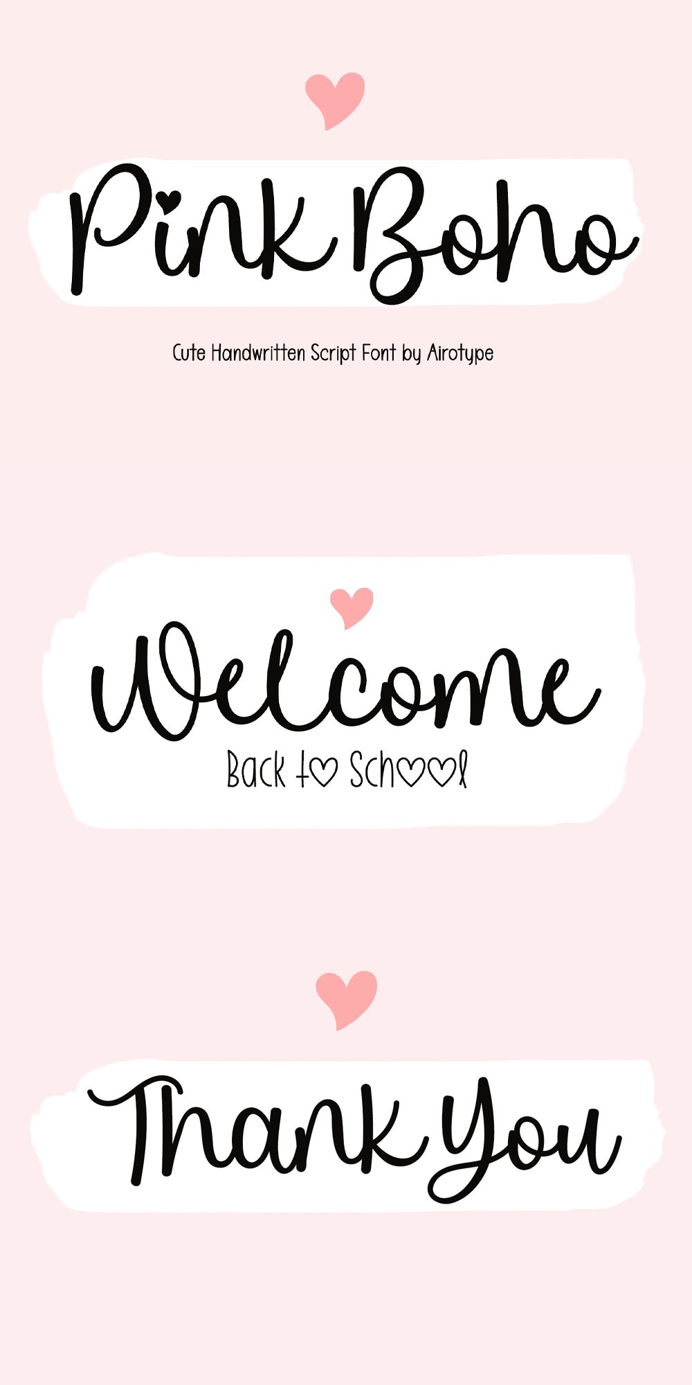 Pink Boho - Lovely Handwritten Font