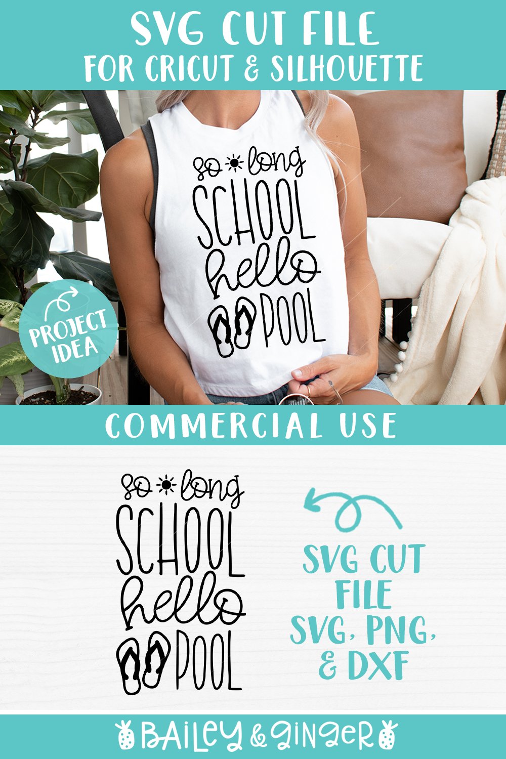 So Long School Hello Pool - Teacher SVG For End Of School