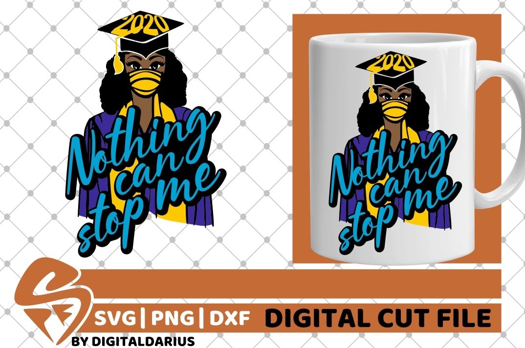 Afro Girl in Mask svg, Graduation, Natural Hair, Grad 2020 (576321 ...