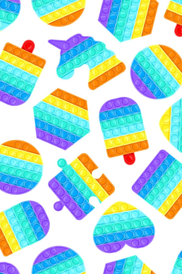 Pop it seamless pattern. Antistress pop it silicone bubbles